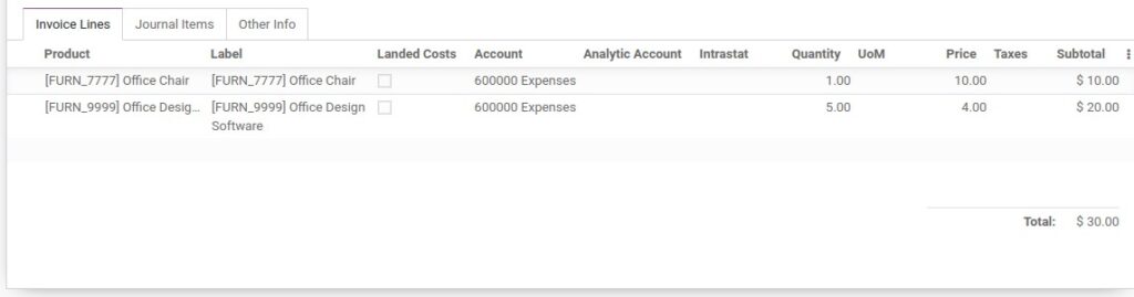 Journal entries of Invoices & Vendor Bills in Odoo | Infintor Solutions ...