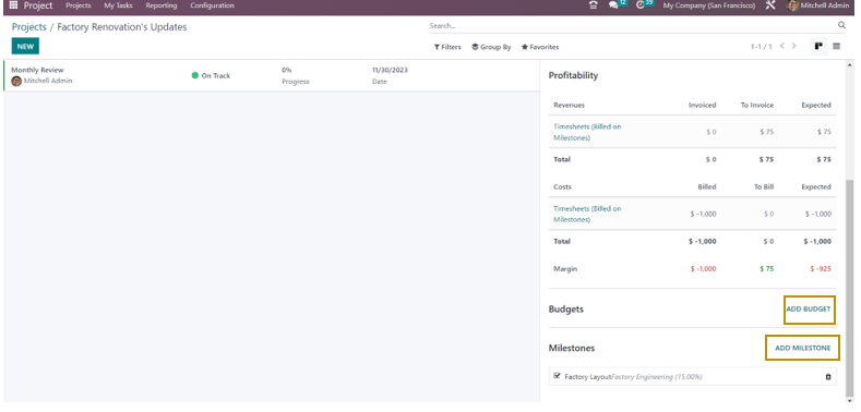 Project Milestones in Odoo 16: Learn How to Set Up and Optimize | Infintor Solutions | Infintor ...