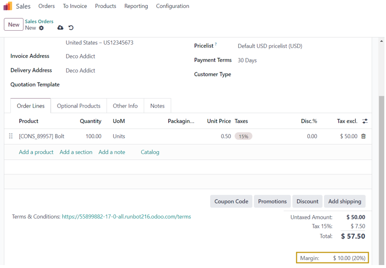 Odoo 17 Margin Tracking from Sales Orders | Infintor Solutions ...